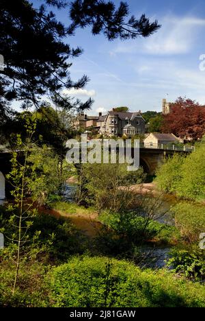 The Bridge & Village, Rothbury, Northumberland Stock Photo - Alamy