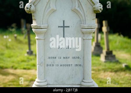 The grave of Florence Nightingale, and the Nightingale family plot, at ...