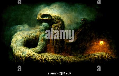 Quetzalcoatl, the feathered serpent. God of Wind and Wisdom. Twin ...