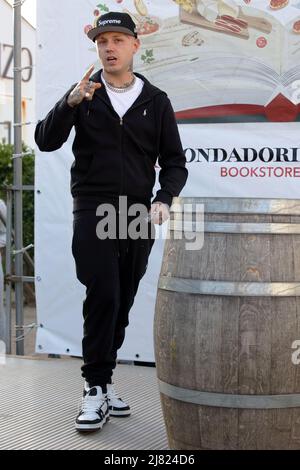 Palermo, Italy. 12th May, 2022. in the photo the rapper Lazza presents ...