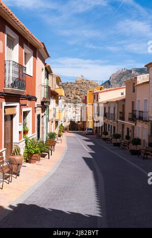 Busot Spain street view of buildings in village tourist attraction near ...
