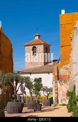 Busot Spain street view of buildings in village tourist attraction near ...