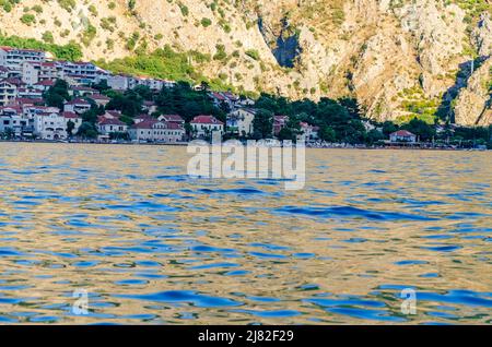 The Small Village Of Dobrota Montenegro Stock Photo - Alamy