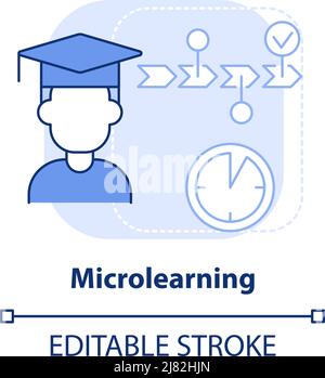 Microlearning content light blue concept icon Stock Vector Image & Art ...