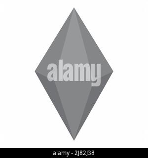 Hexagonal bipyramid, geometric shape isolated on white background Stock ...