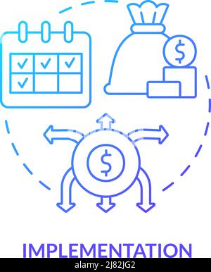 Execution blue gradient concept icon Stock Vector Image & Art - Alamy