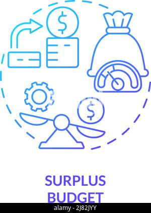 Surplus blue gradient concept icon Stock Vector Image & Art - Alamy