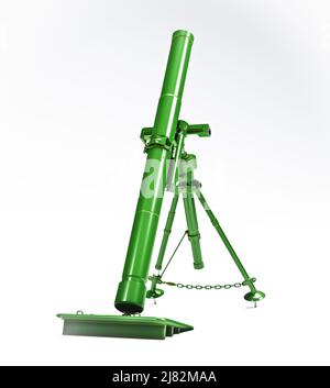 3d model of mine-thrower isolated on white background Stock Photo - Alamy