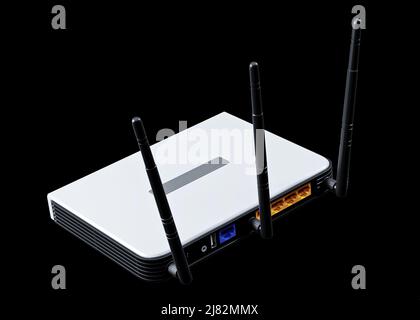 internet router 3d model isolated on white background Stock Photo - Alamy