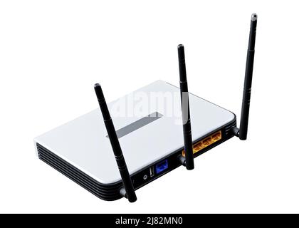 internet router 3d model isolated on white background Stock Photo - Alamy