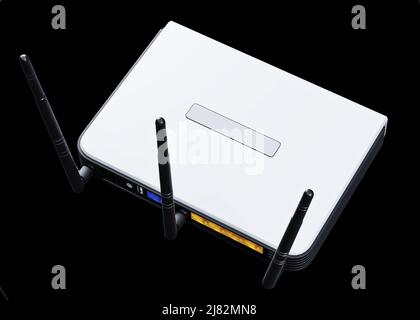 internet router 3d model isolated on white background Stock Photo - Alamy