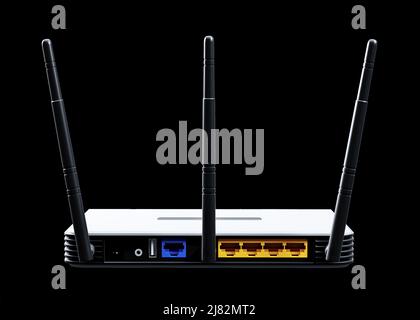 internet router 3d model isolated on white background Stock Photo - Alamy
