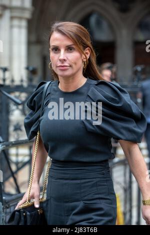 Coleen Rooney leaving the Royal Courts Of Justice, London, as the high ...