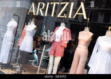 A shop sign of ARITZIA, on May 07, 2022 in New-York City, USA. Photo by ...