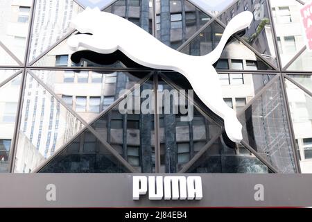 A shop sign of PUMA, on May 07, 2022 in New-York City, USA. Photo by David Niviere/ABACAPRESS ...
