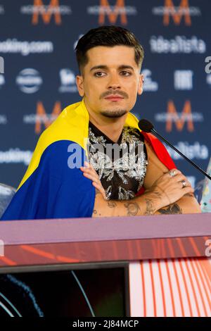 Turin, Italy. 12th May2022. Romanian singer WRS photo call after ...