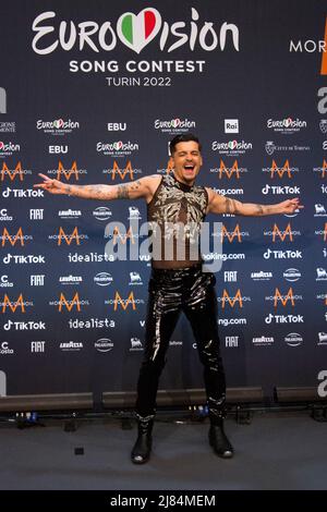 Turin, Italy. 12th May2022. Romanian singer WRS photo call after ...