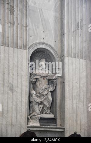 A statue of St. Peter Nolasco, founder of the Mercedarian Order on the ...