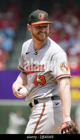Baltimore Orioles pitcher Bryan Baker throws during the seventh inning ...