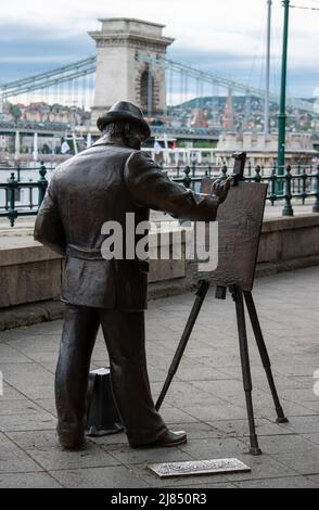 Bronze Statue of Roskovics Ignac in Budapest Stock Photo - Alamy