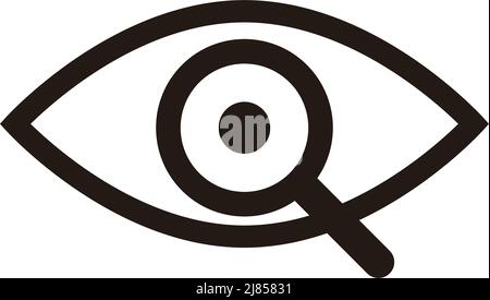 Search Logo With Magnifying Glass And Eye Symbol icon vector Stock ...
