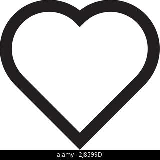 Heart shape dashed symbol icon vector for creative graphic design ui ...