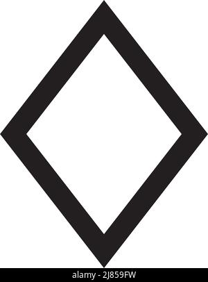 Rhombus symbol dashed shape vector icon for creative graphic design ui ...