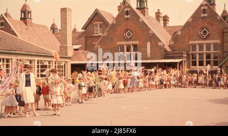 UK School Life in the 1960's Children enjoying activities in the ...