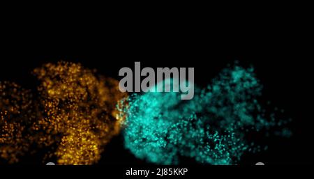 Image of neon orange boxing ring and glowing particles Stock Photo - Alamy