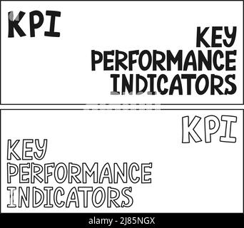 KPI w Key Performance Indicators Web Header Banner and Icon set Stock ...