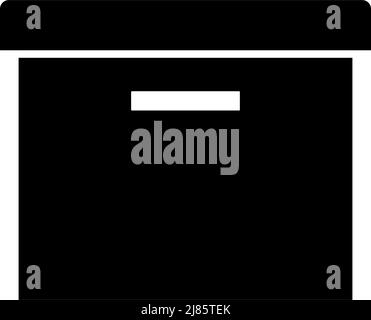 Rectangle button icon Office box. Button banner Rectangle badge interface for application ...