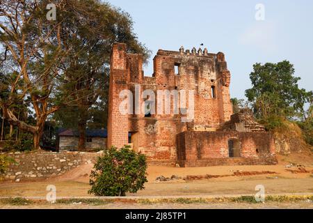 Ruins of St. Thomas old fort at tangasseri beach Kollam Kerala India ...