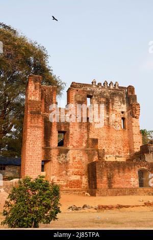Ruins of St. Thomas old fort at tangasseri beach Kollam Kerala India ...