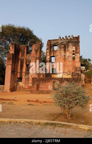 Ruins of St. Thomas old fort at tangasseri beach Kollam Kerala India ...