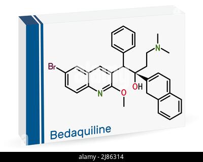 Bedaquiline antituberculosis drug molecule. It is diarylquinoline ...