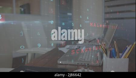Office desk with security codes 4k Stock Photo - Alamy