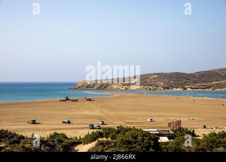 Beautiful Macheria beach on Rhodos island, Dodecanese islands Stock ...
