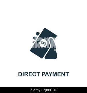 Direct Payment icon. Monochrome simple Direct Payment icon for ...