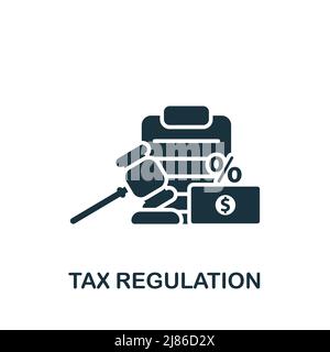 Tax Regulation icon. Monochrome simple Tax Regulation icon for ...