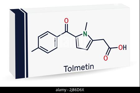 Tolmetin NSAID drug molecule. Skeletal formula Stock Vector Image & Art ...