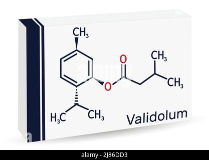Menthyl isovalerate, validolum, validol molecule. It is drug, menthyl ...