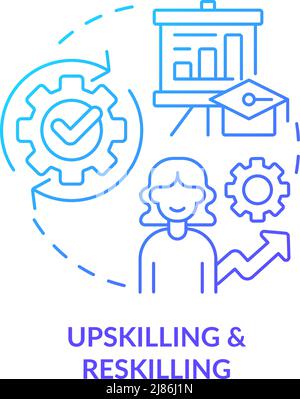 Reskilling ( upskilling ) vector illustration Stock Vector Image & Art ...