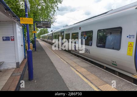 A Northern train at the platform at Windermere Railway Station in the ...