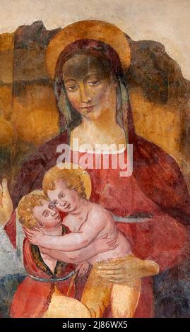 La Madonna col Bambino by Pittore Senese della fine del Quattrocento - The Madonna and Child by ...