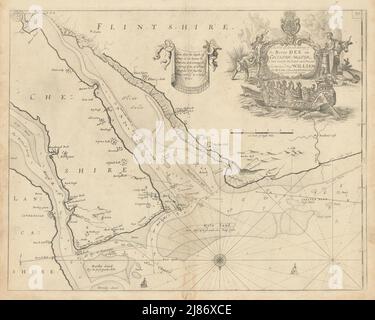 The River Dee or Chester-Water sea chart. Wirral Merseyside. COLLINS ...
