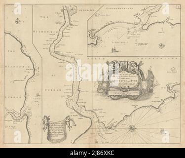NEWCASTLE UPPON TYNE. Tyneside Wearside Sunderland Blyth. COLLINS 1693 ...
