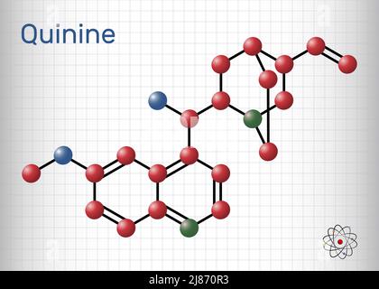 Skeletal formula of Quinine. Drug chemical molecule Stock Vector Image ...