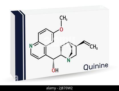 Skeletal formula of Quinine. Drug chemical molecule Stock Vector Image ...
