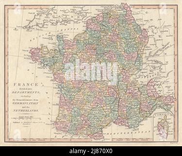 France divided into Departments. First French Empire/Republic. COOKE ...