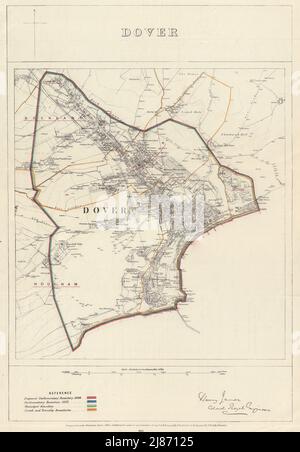 Dover, Kent. JAMES. Parliamentary Boundary Commission 1868 old antique ...
